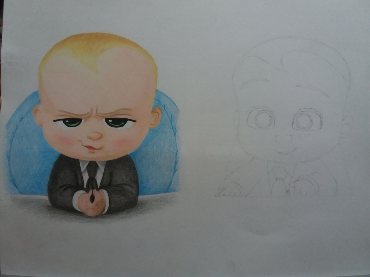 How to Draw Boss Baby Step by Step - Pease Heathence