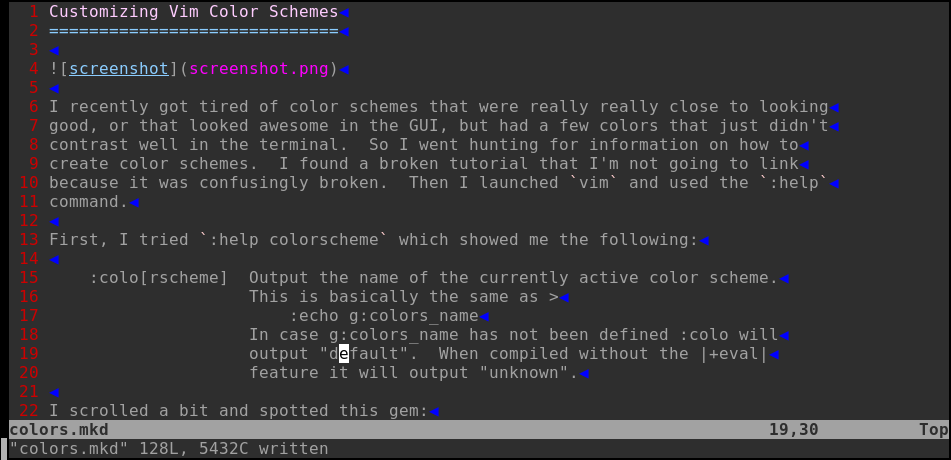 Customizing Vim Color Schemes — Steemit