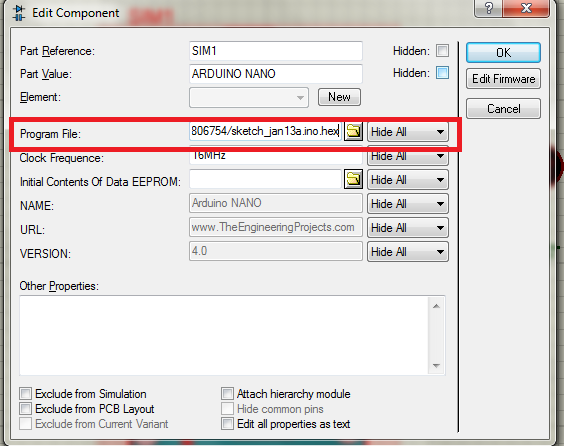 Simulating Arduino Nano in Proteus Professional(Lighting up LED through Protues and code from ...