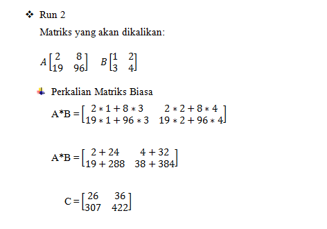 Perkalian Matriks Ordo 2x2 Menggunakan Algoritma Standar/Klasik dan ...