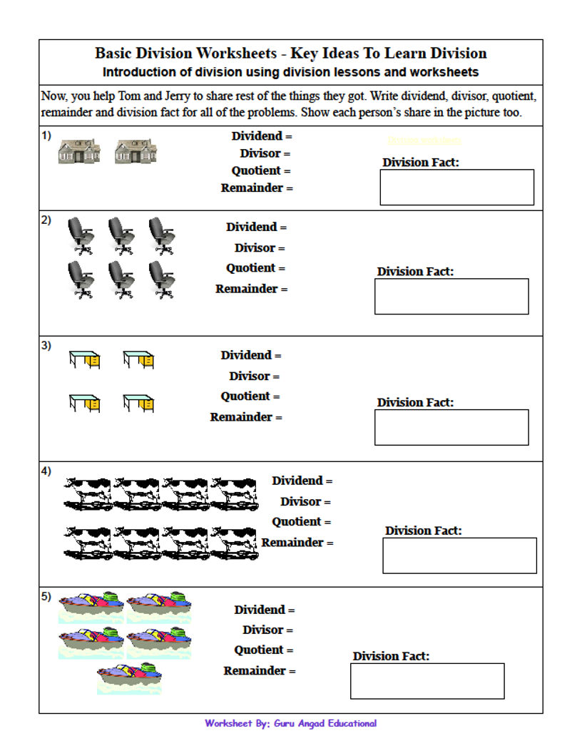 3RD GRADE MATH - BASIC DIVISION PRACTICE SHEETS ROUND 1 — Steemit
