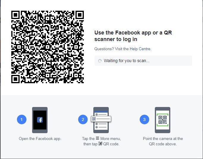 Facebook QR Code Login — Steemit