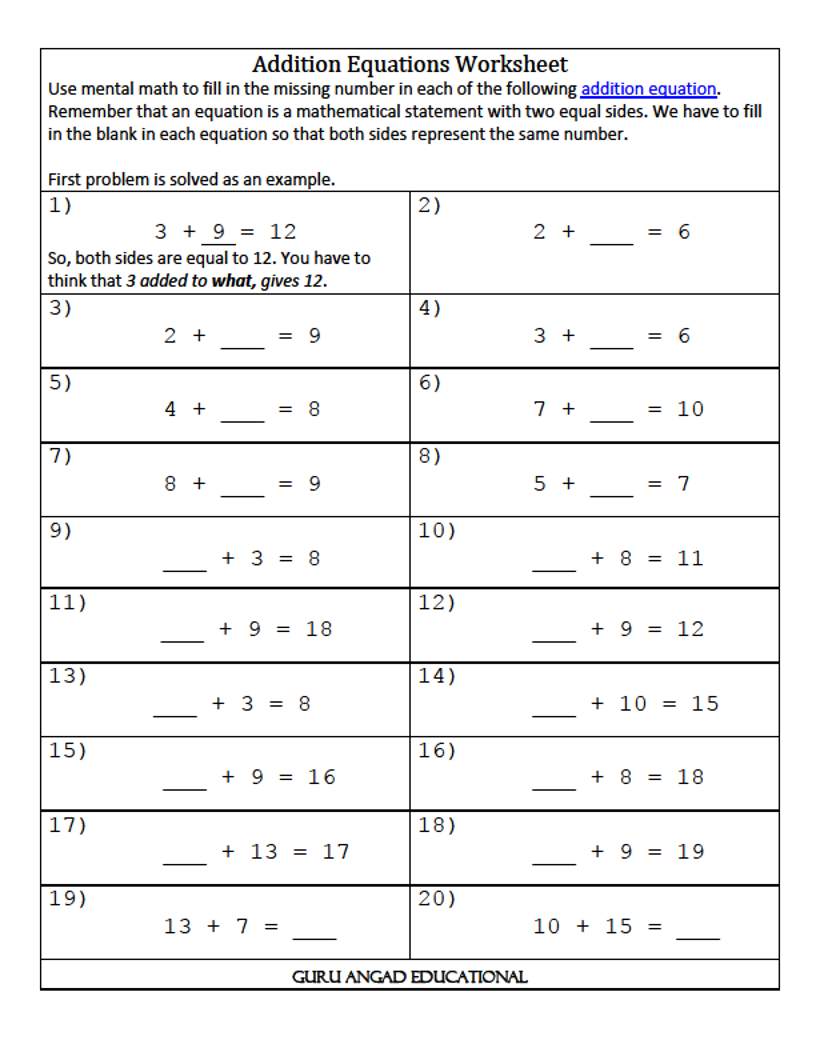 3RD GRADE MATH - SIMPLE ADDITION EQUATIONS — Steemit