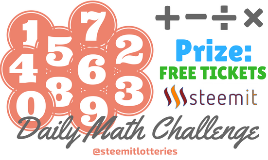 Daily Math Challenge #1 - Prize: FREE LOTTERY TICKETS