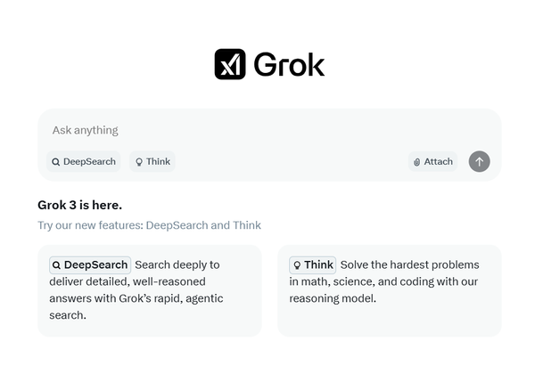 Grok 3 DeepSearch and Think