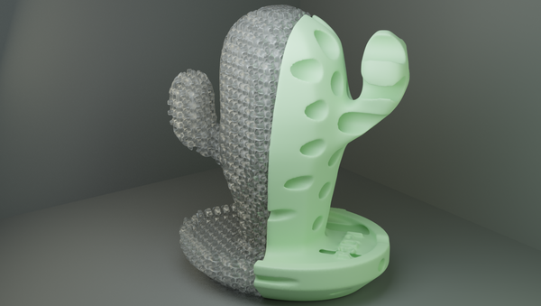 Cactus trophy design for 3d Printing Awards