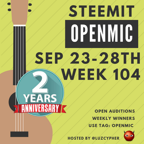Steemit Open Mic Semaine 104 – Enregistrez Votre Performance Et Gag...