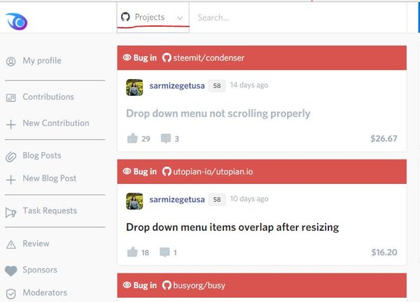 Utopian Drop Down Menu Not Functioning Properly