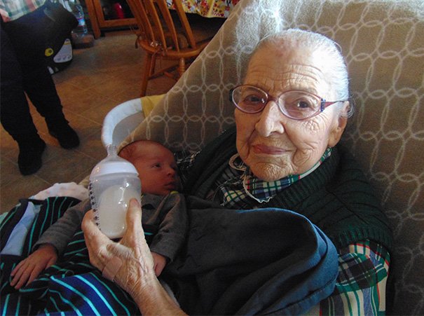 101 Year Old Meets Newborn Great Granddaughter Before Dying Days Later
