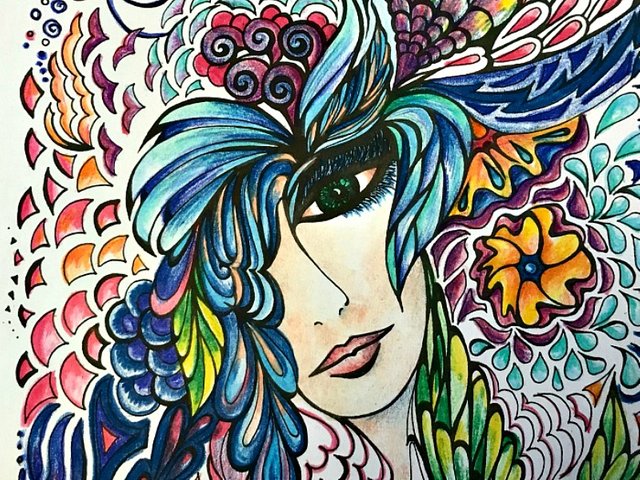 fanciful faces coloring book