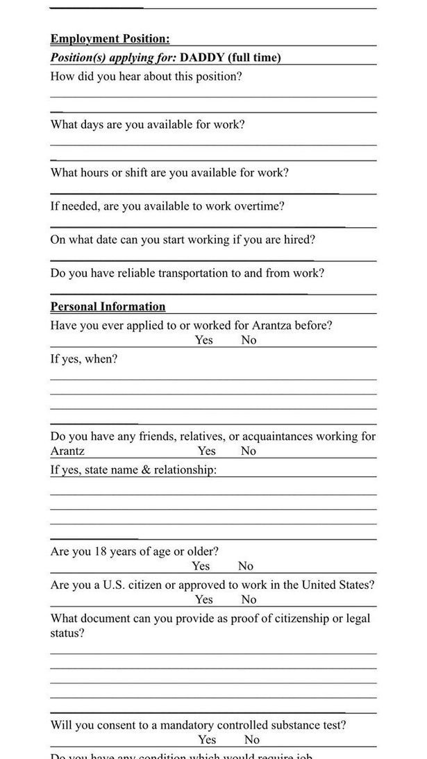 Dating Application Form For Men