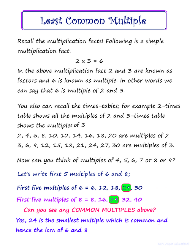 Least Common Multiples Of 4 And 5 Slidesharetrick