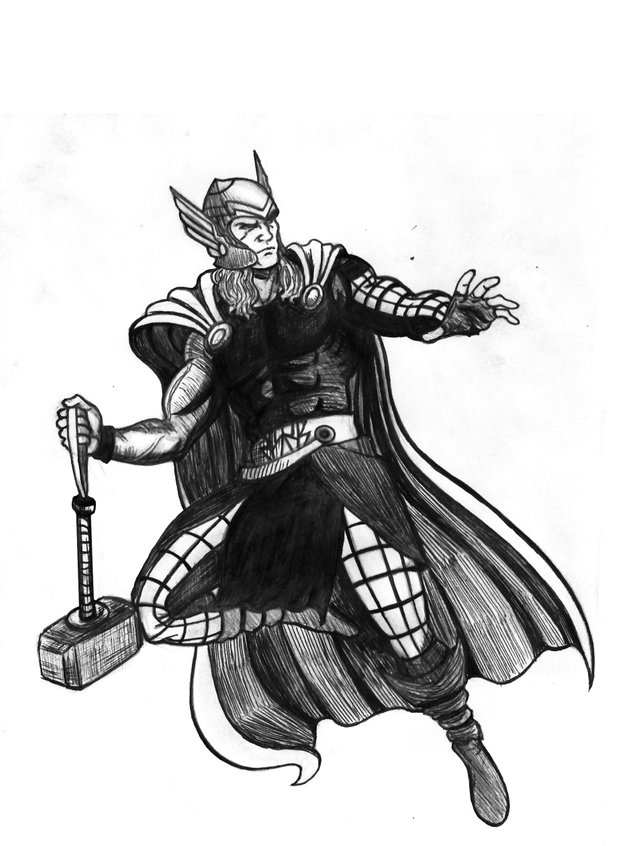 Thor Pencil Drawing