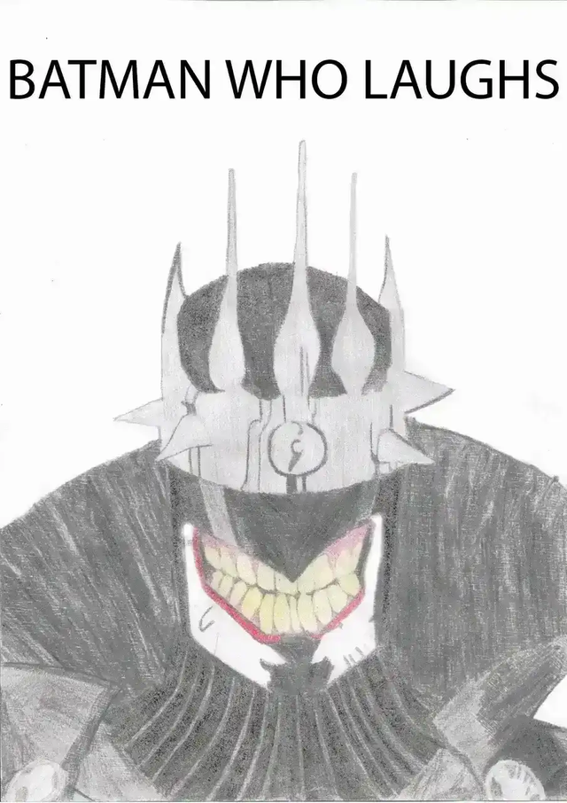 The body of the mad version of the Dark Knight in the series "Dark ...