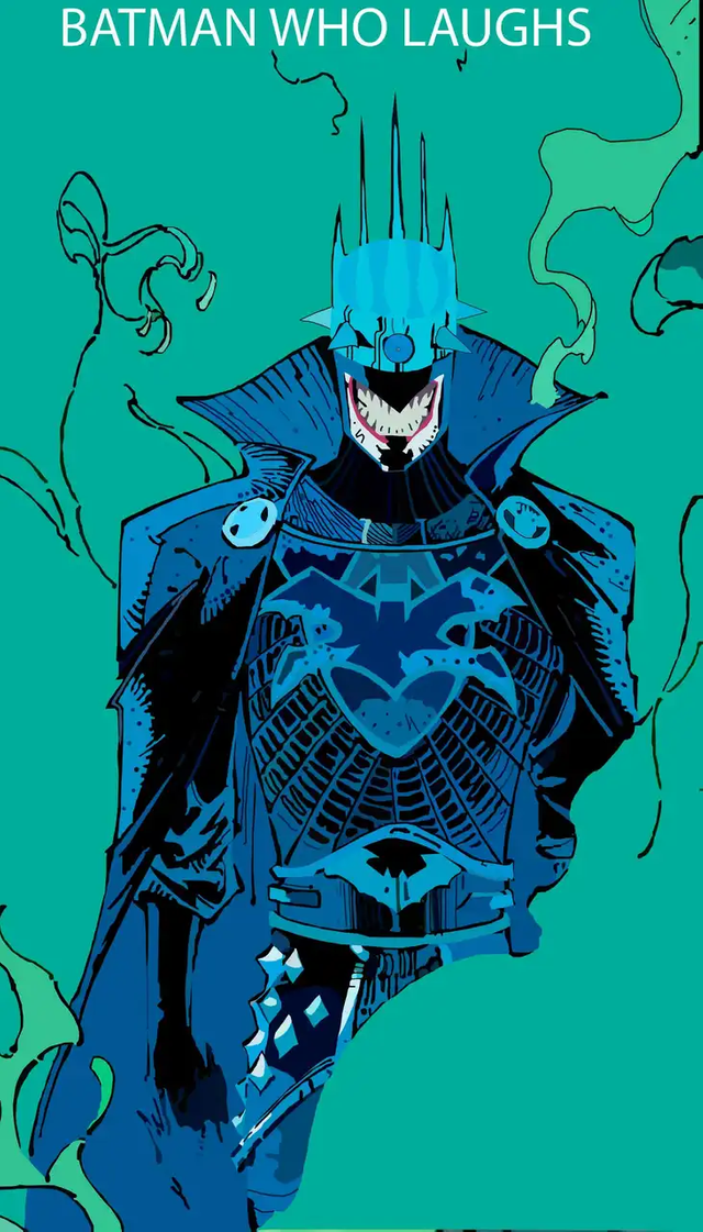 The body of the mad version of the Dark Knight in the series "Dark ...