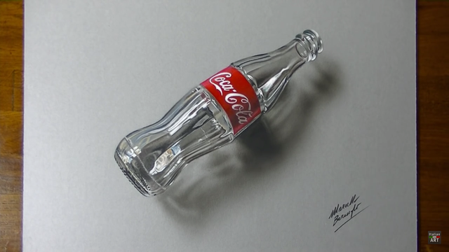 How To Draw A Glass Coke Bottle