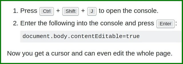 #Trick Caret navigation (getting a text cursor) and live web page ...