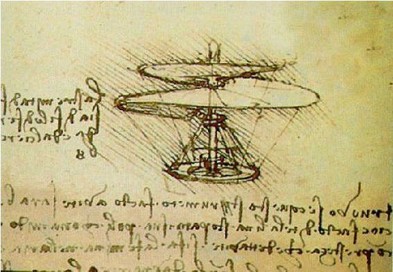 Nikola Tesla Flying Machine On Leonardo Da Vinci's Helicopter And