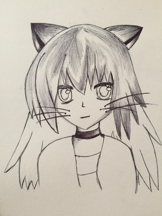 Anime Cat Girl Drawing Anime Mini Cat Girl Anime Girl Sticker