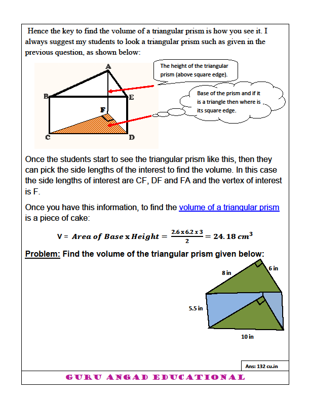 Triangular Prism Volume Formula Volume Rectangular Prism Geometry