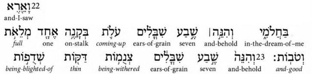 The language of ivrit ( עברית ) Genesis 41, Post #4