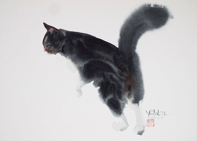 Artworks of Cats by Yutaka Murakami — Steemit