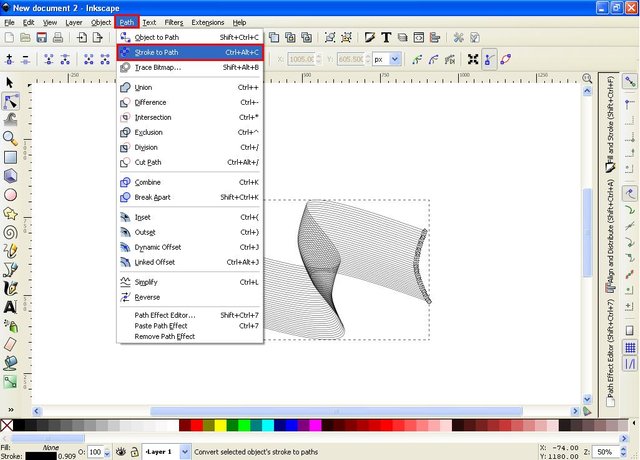 Tutorial : How to design an Abstract line Using Inkscape — Steemit