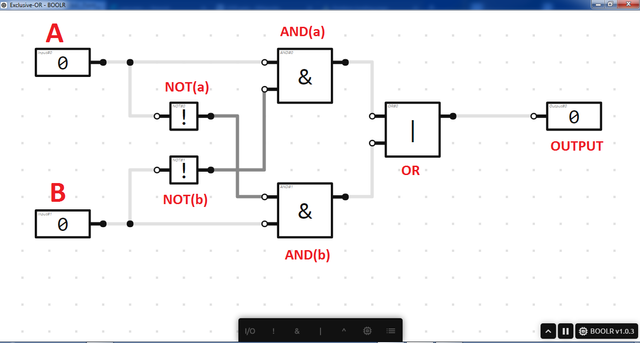 BOOLR Digital Logic Simulator | Exclusive-OR implementation using AND ...