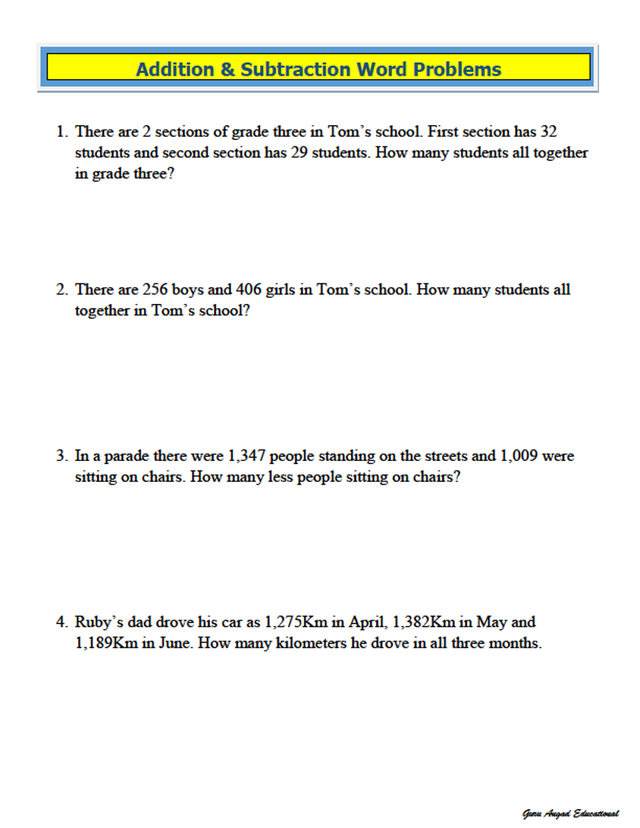 4 Operations Mixed Word Problem Worksheets For Grade 5 K5 Learning