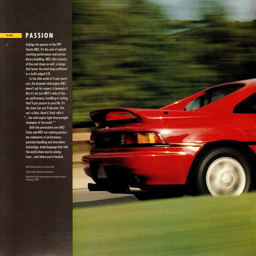 Toyota MR2 SW20 - Brochure 1991 — Steemit