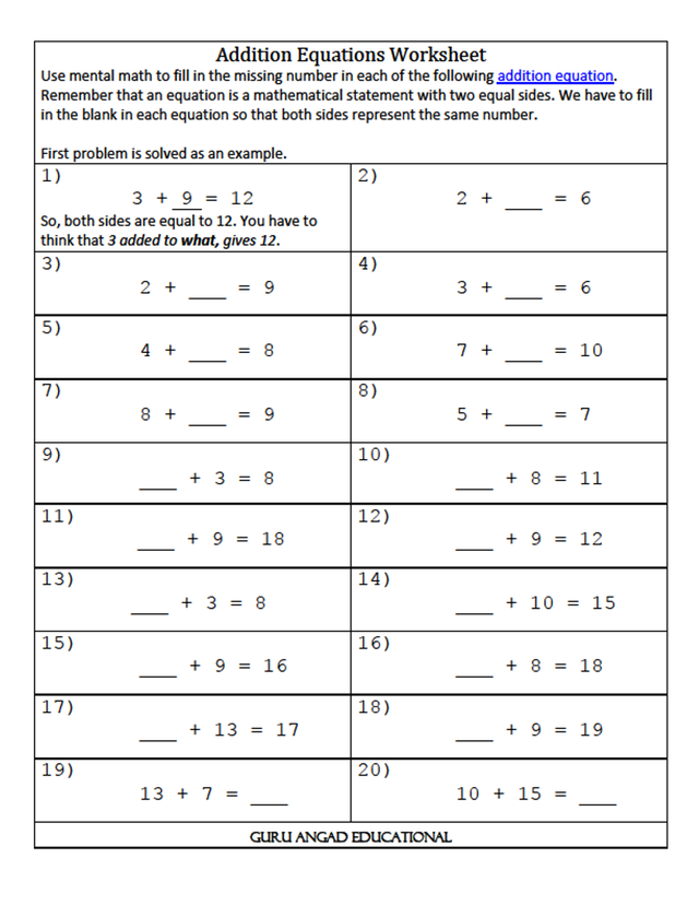 3RD GRADE MATH SIMPLE ADDITION EQUATIONS Steemit