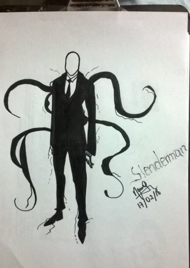 Slender Man Drawings In Pencil