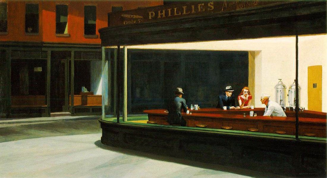Edward Hopper: Nighthawks- Envision the sad reality — Steemit