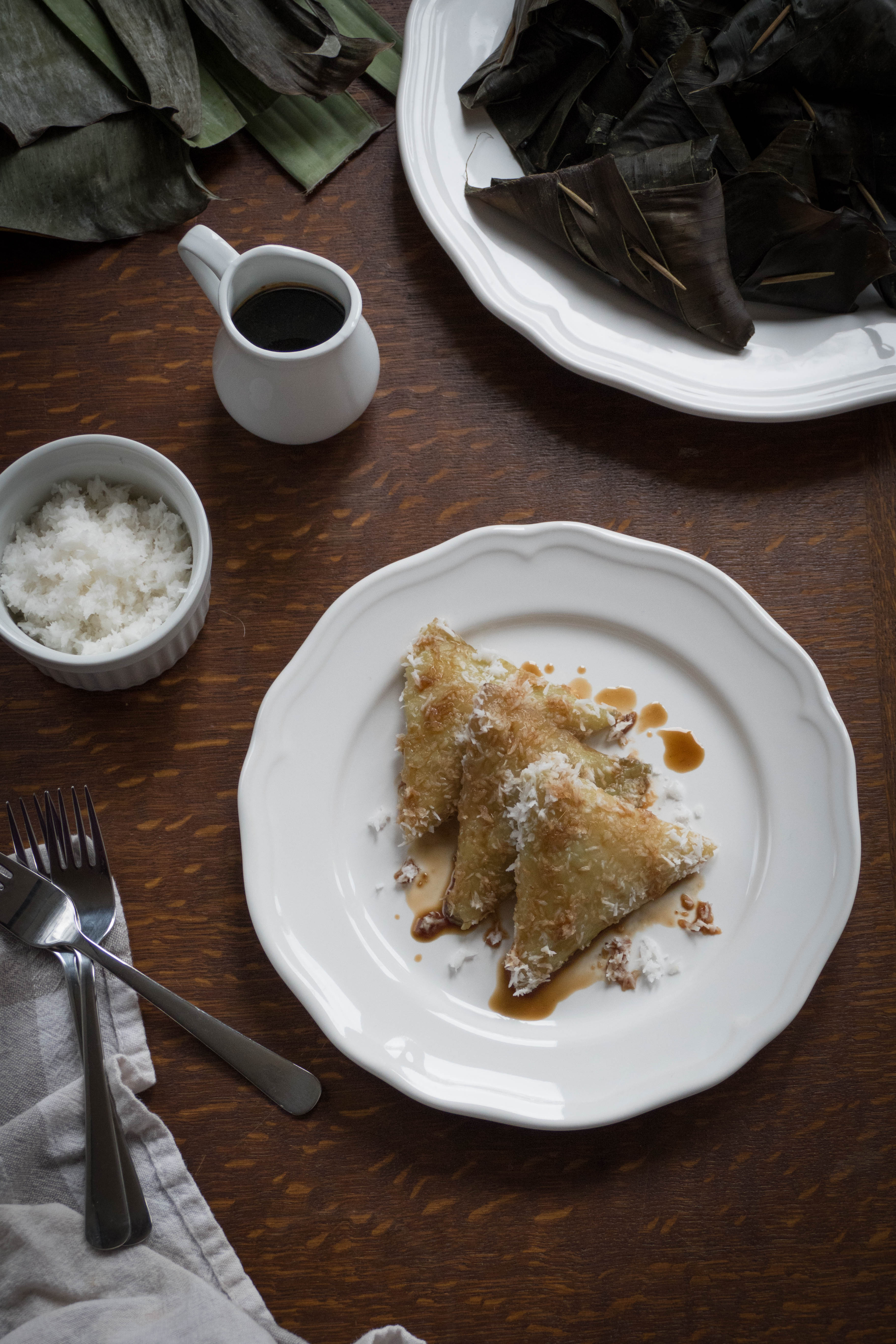 Indonesian Traditional Snack: Lopis - Glutinous Rice Cake with Shredded ...
