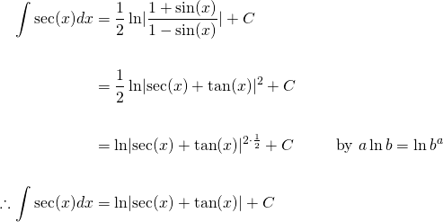 The integral of sec(x) - Part 2 — Steemit