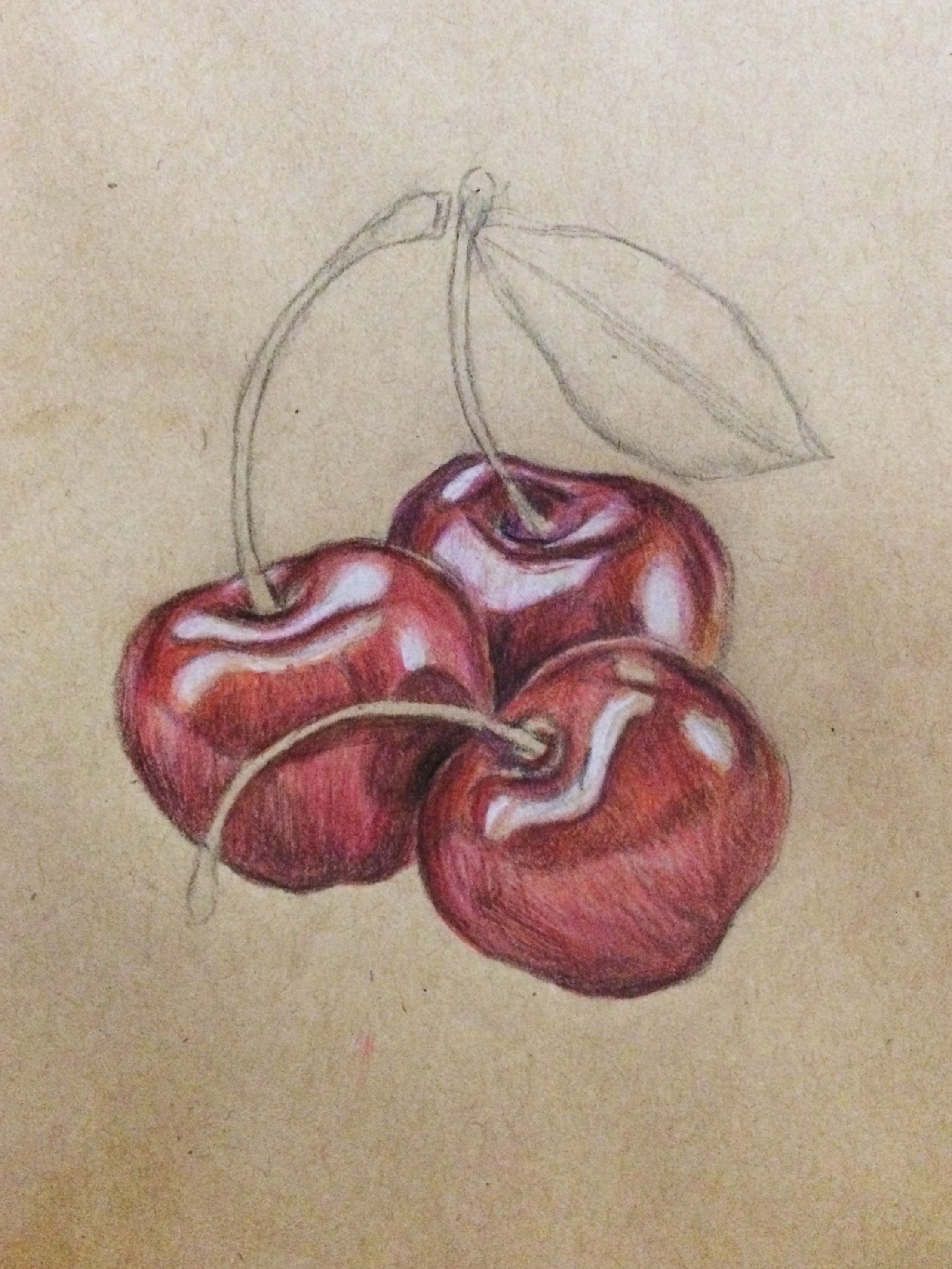 Cherries Drawing Easy