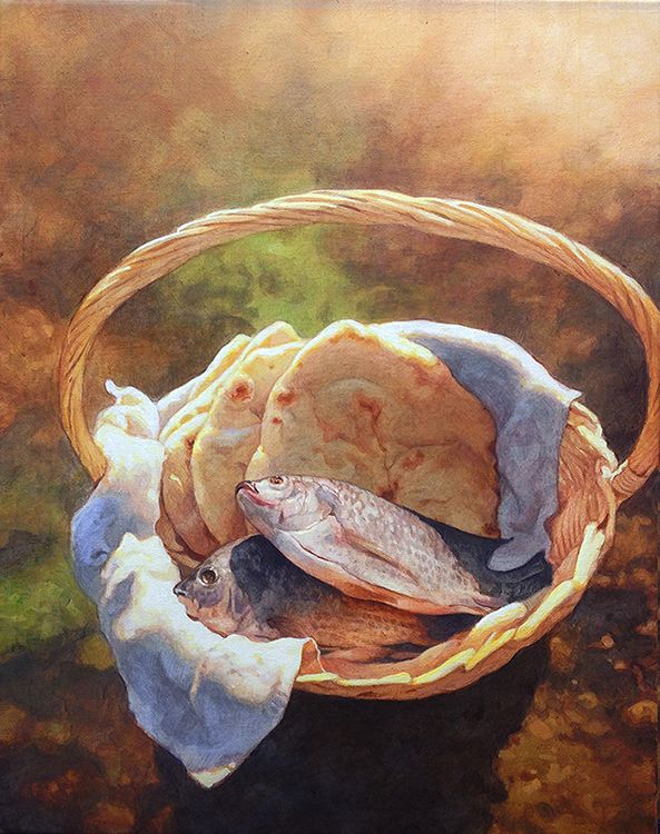 Three Loaves Of Bread And Two Fish