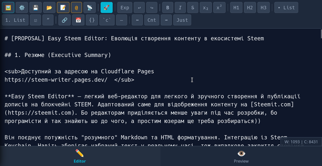 [PROPOSAL] Easy Steem Editor: The Evolution of Content Creation in the ...